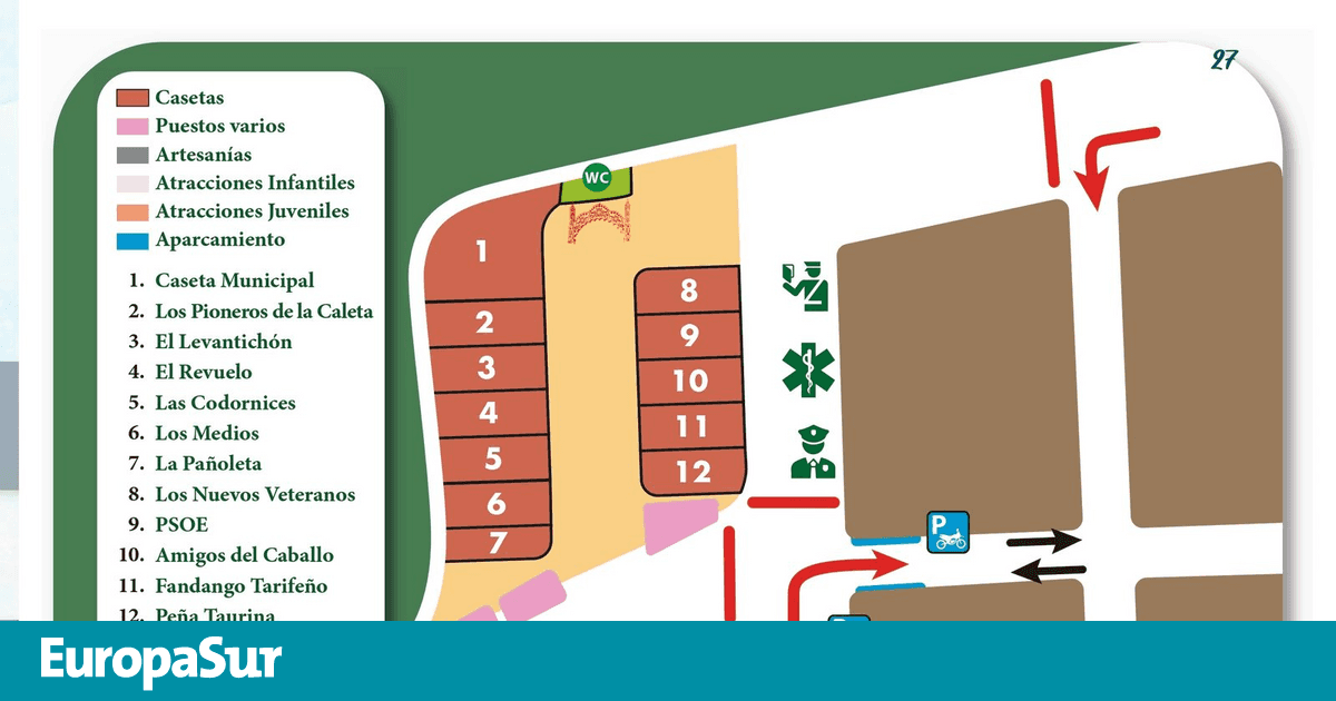 El mapa de la Feria de Tarifa