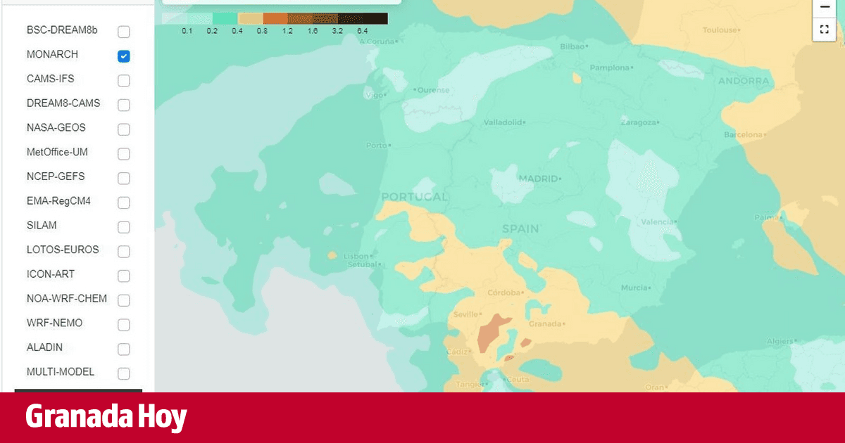 ¿Vuelve la calima a Granada? Esto es lo que dice la predicción