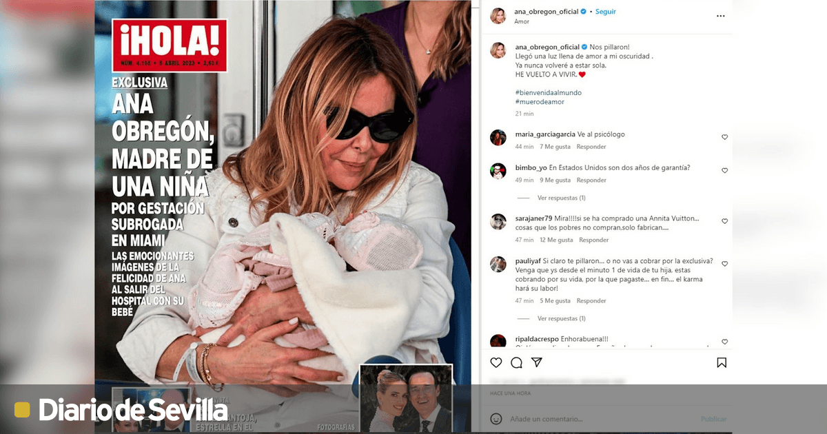 Gestación subrogada Primeras palabras de Ana Obregón: "Llegó una luz ...