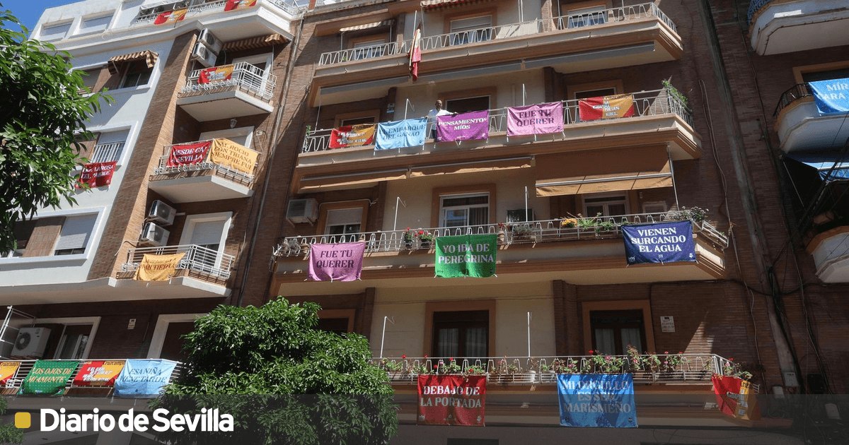 Fotos de las banderolas y colgaduras en los balcones de Los Remedios ...