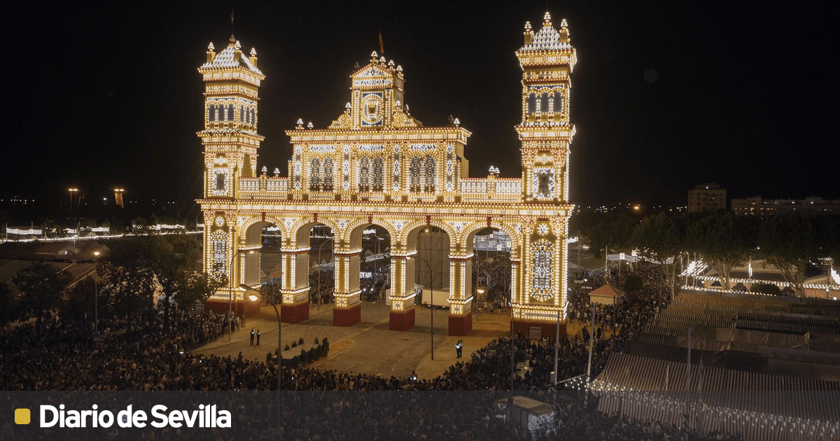 Así es cómo se ha ido iluminando la Feria de Abril a lo largo de la ...