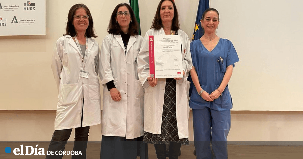 La Unidad de Cuidados Críticos Postquirúrgicos del Hospital Reina Sofía recibe la certificación ISO